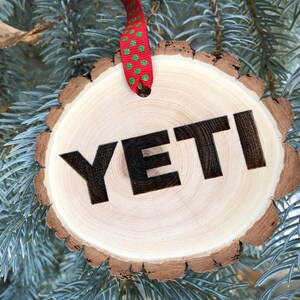 Wooden Christmas Ornament Yeti, Ice Chest, Cooler, Fishing, Tundra ...