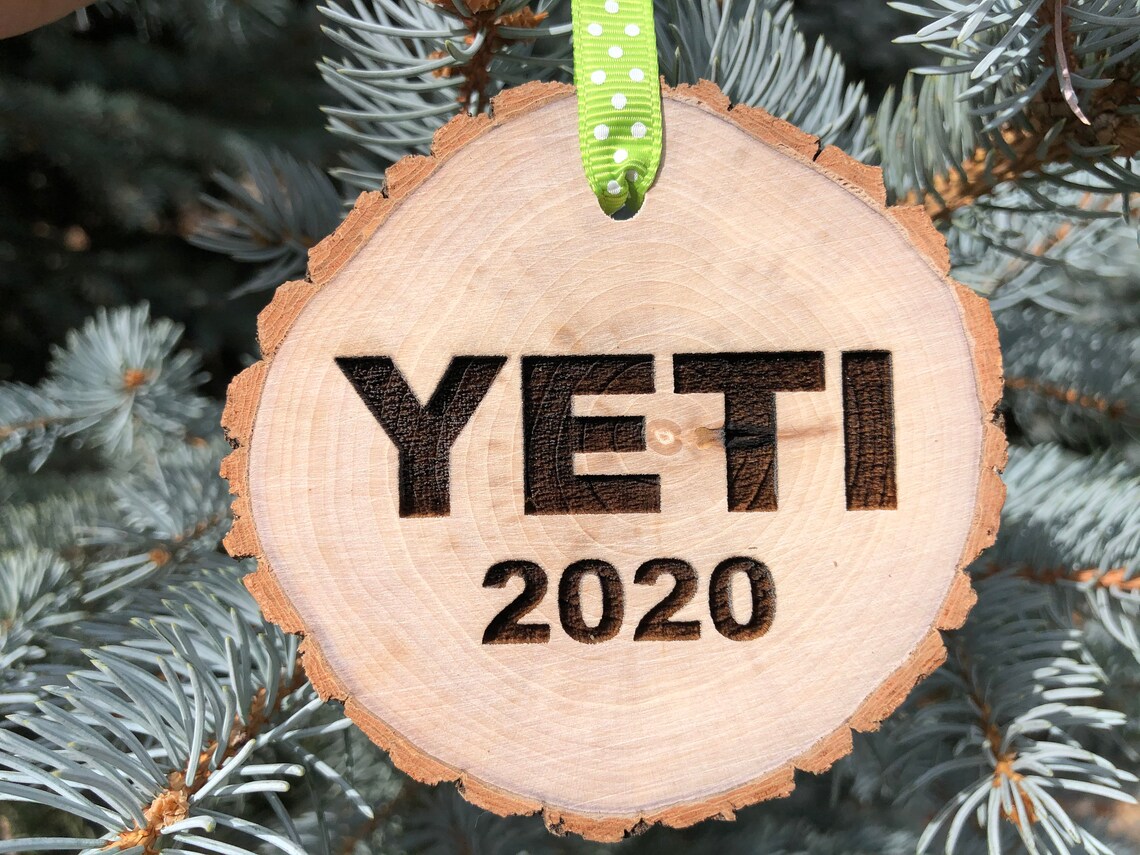 Wooden Christmas Ornament Yeti Ice Chest Cooler Fishing - Etsy