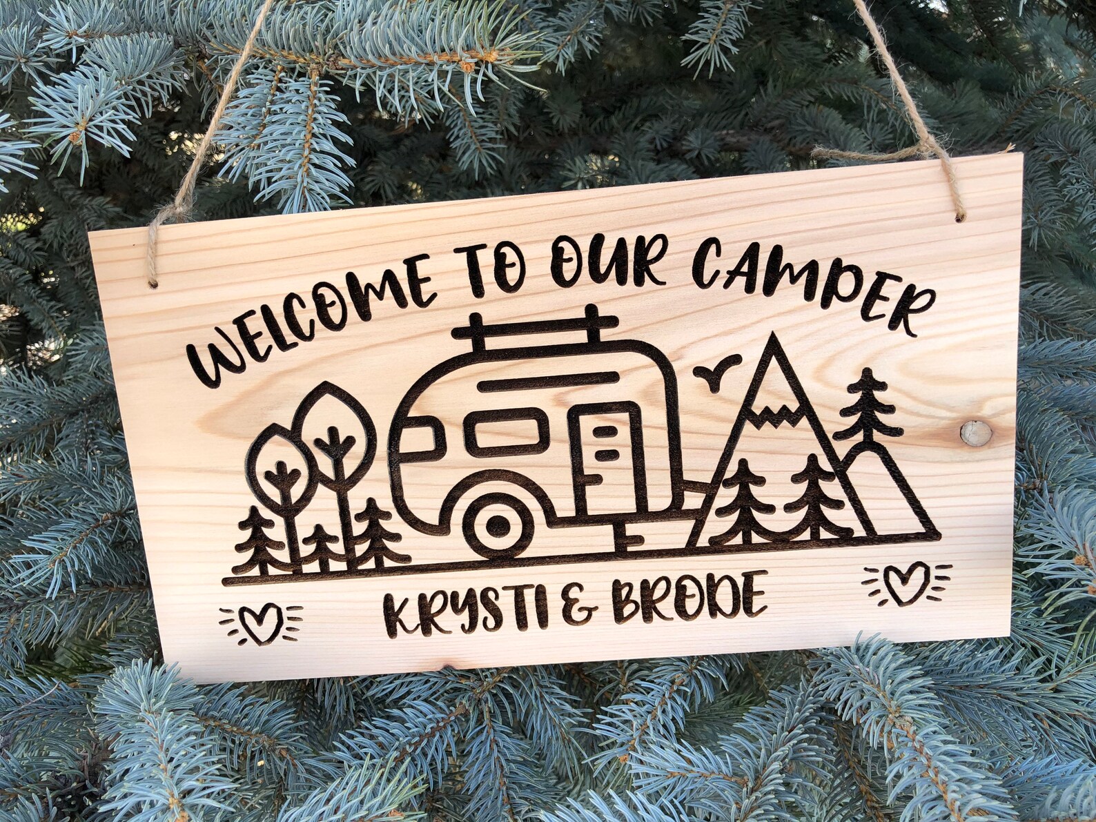 Wooden Camper Sign Welcome to Our Camper Handmade - Etsy
