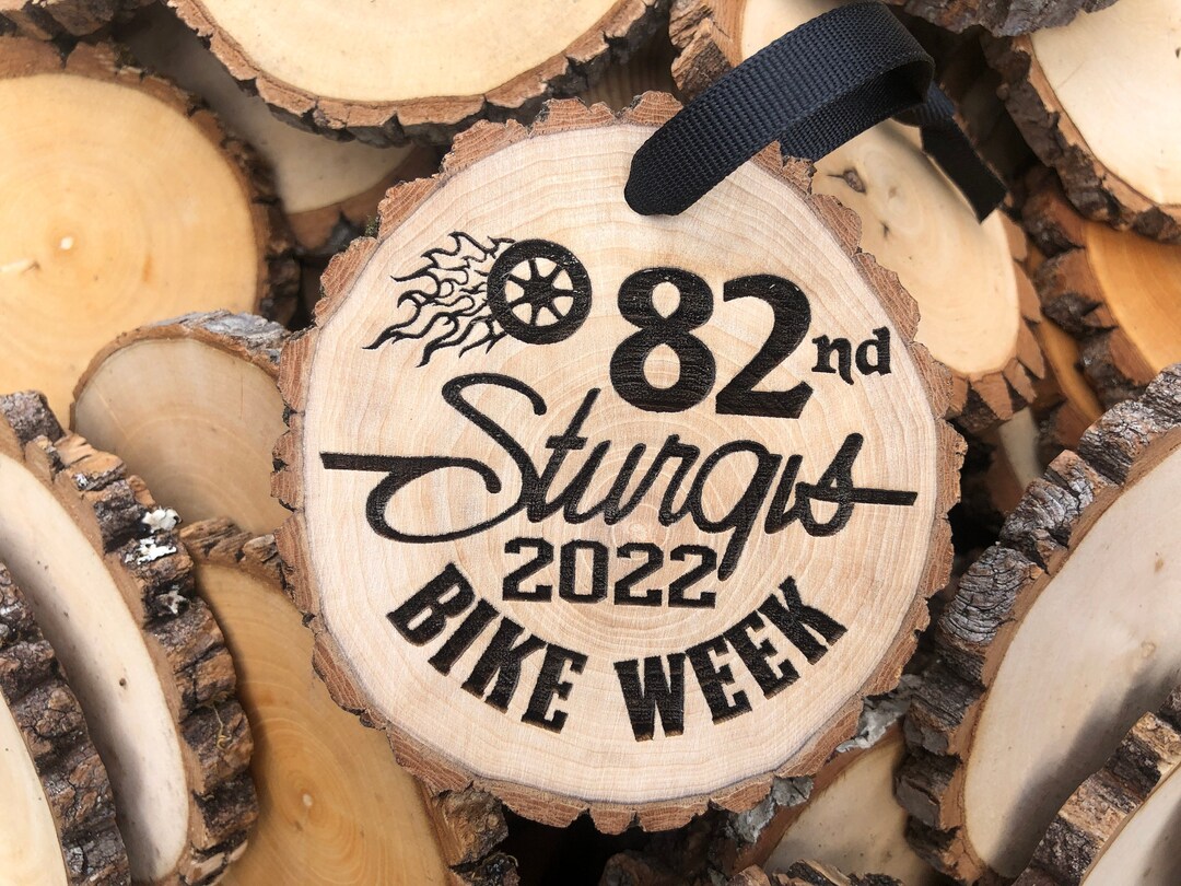 Sturgis Bike Week Motorcycle Rally Wooden Christmas Ornament, Hog ...