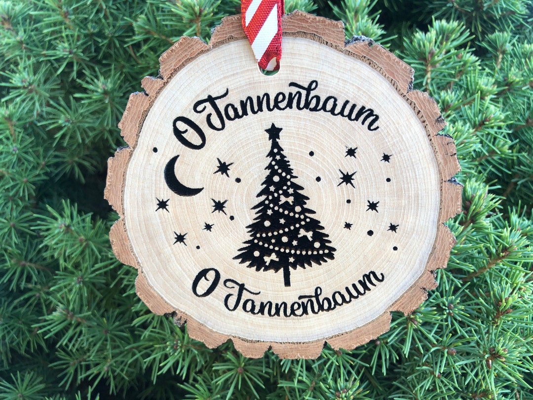 O Tannenbaum Wooden German Christmas Tree Ornament, Silent Night, Ernst ...