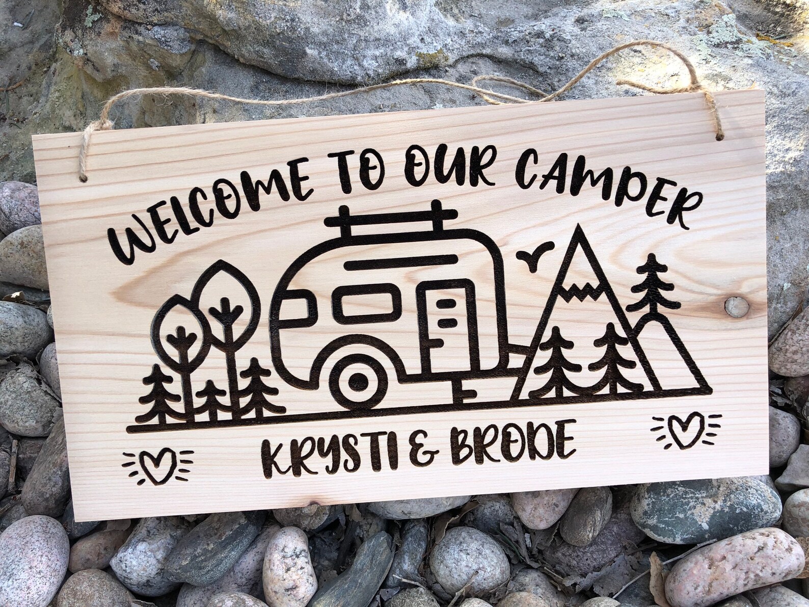Wooden Camper Sign Welcome to Our Camper Handmade - Etsy