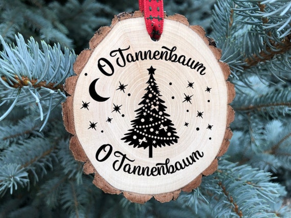 O Tannenbaum Wooden German Christmas Tree Ornament Silent - Etsy