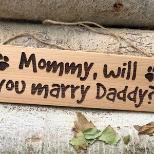 Wooden Dog Engagement Sign, Proposal Sign, Handmade Personalized Dog ...