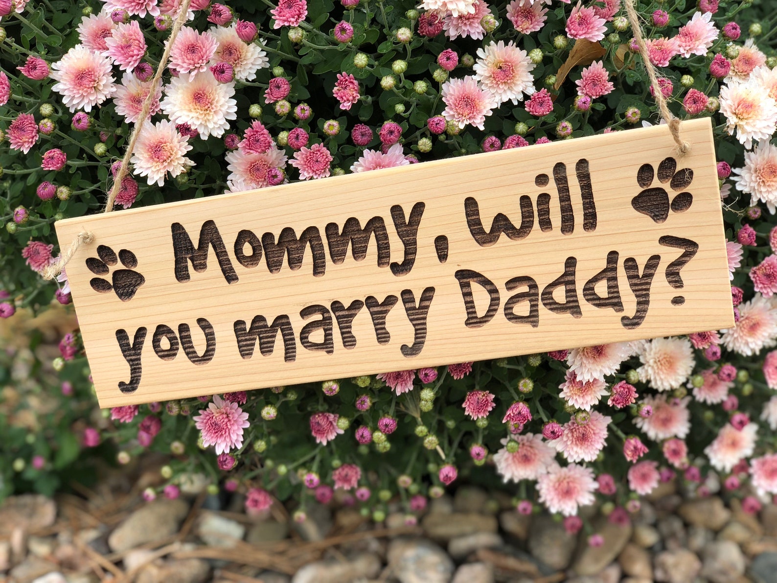 Wooden Dog Engagement Sign, Proposal Sign, Handmade Personalized Dog ...