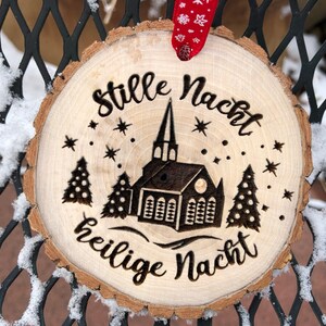 Stille Nacht Heilige Nacht Wooden German Christmas Ornament, Silent ...