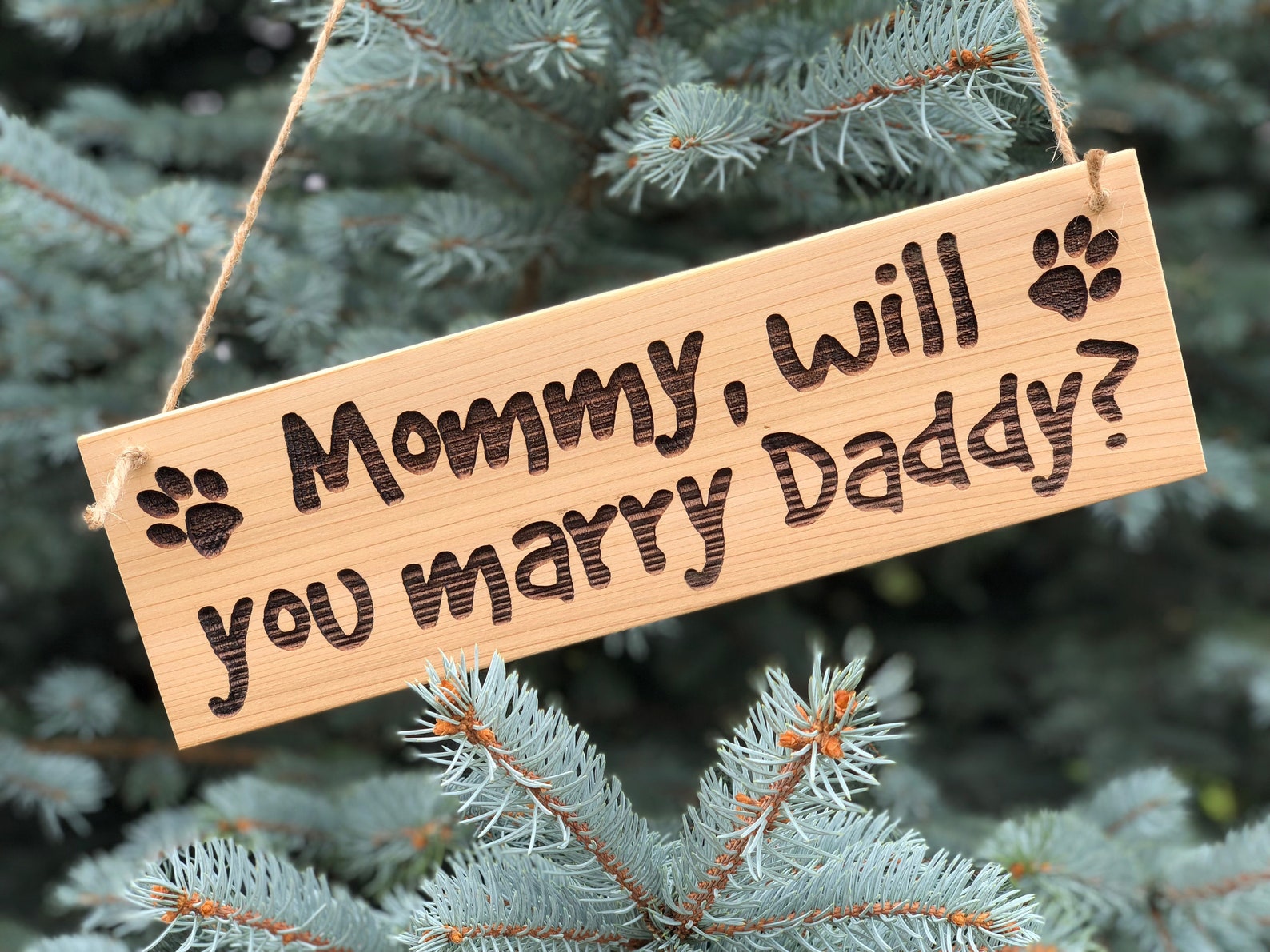 Wooden Dog Engagement Sign Proposal Sign Handmade | Etsy