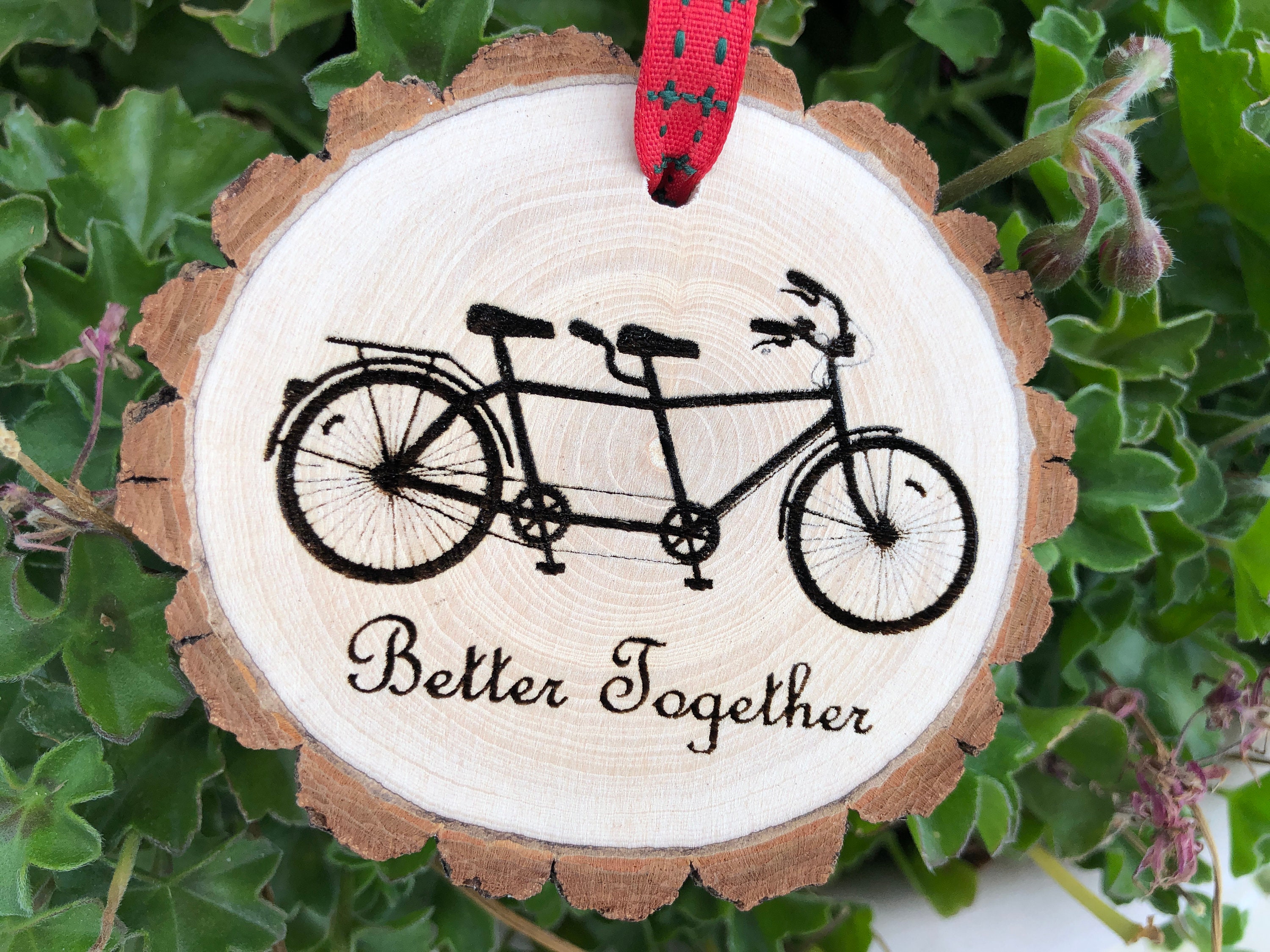 Better Together Tandem Bike Wooden Christmas Ornament Gift | Etsy