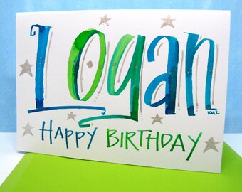 Logan Birthday Card - Etsy