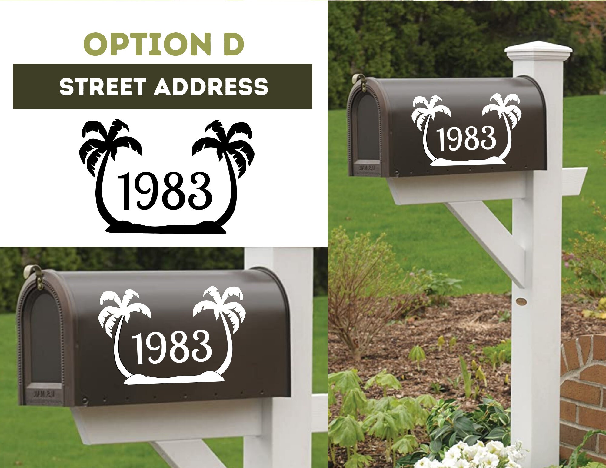 Custom Mailbox Decals Mailbox Numbers Vinyl Decal Stickers - Etsy