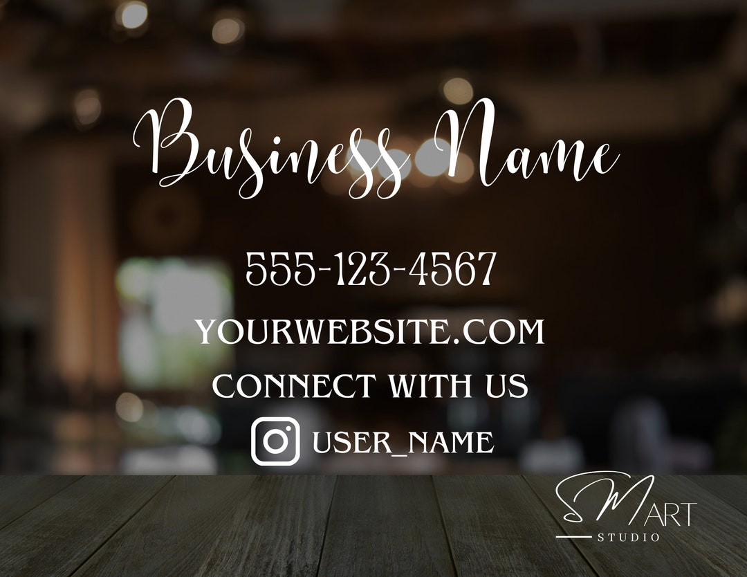 Custom Vinyl Storefront Signage Company Name Lettering Office Window ...