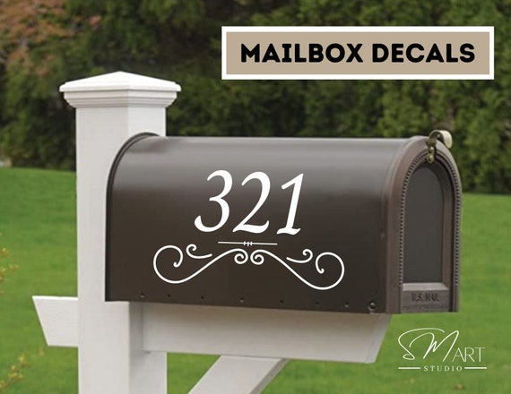 Custom Mailbox Decals Mailbox Numbers Vinyl Decal Stickers - Etsy