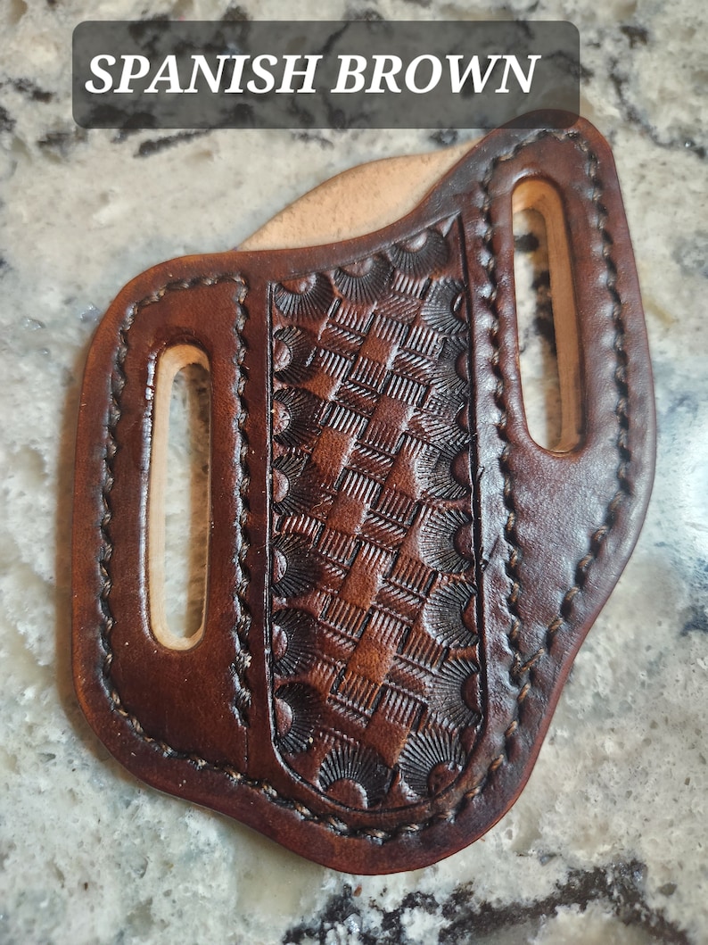 Handmade Pancake Leather Knife Sheath - Etsy