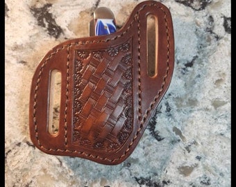 Handmade Pancake Leather Knife Sheath - Etsy