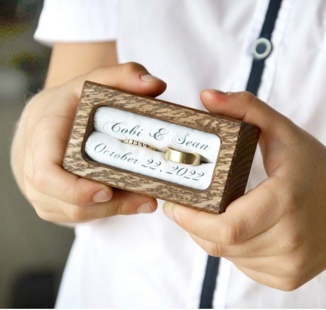 Personalized Ring Bearer Box ,wedding Box, Wedding Ring Box,ring Bearer ...
