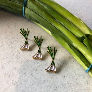 Green Onion - Enamel Pin - Etsy