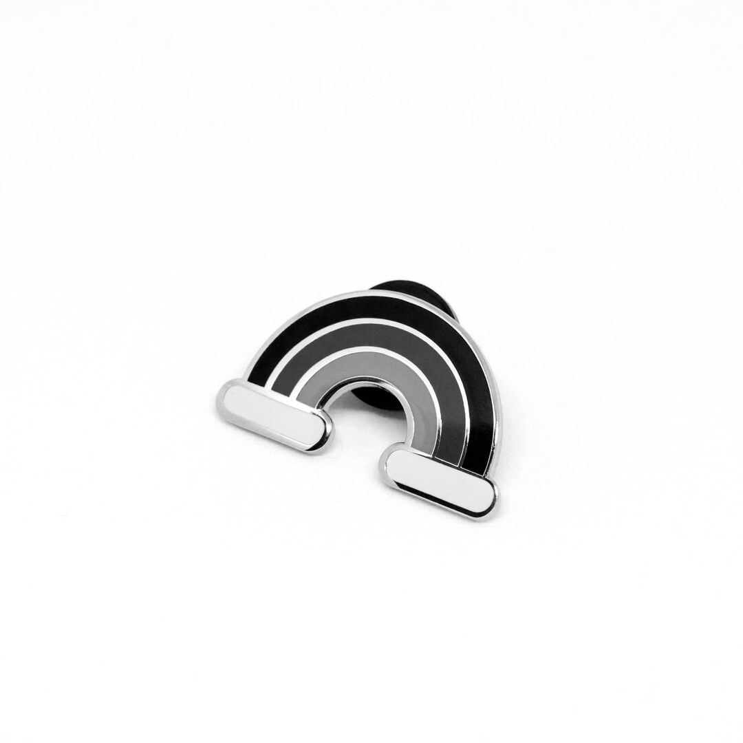 Monochrome Rainbow - Enamel Pin - Etsy