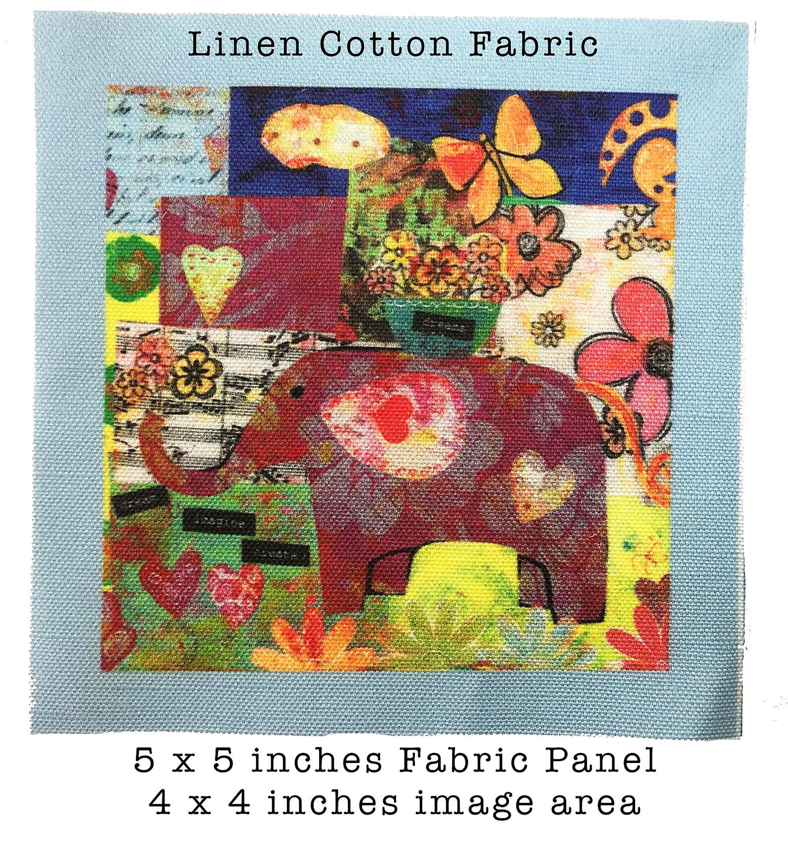 Elephant Art Fabric Panel for DIY Fabric Panel Artwork DIY - Etsy