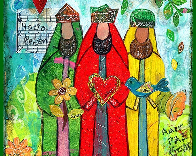 Three Kings Cotton Fabric Print Panel Square, 6.5 Inches X 6.5 Inches ...