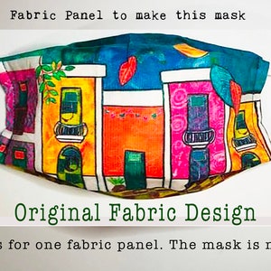 Original Art Fabric Panel, Rectangular Fabric 8.5 Inch X 7 Inch Image ...