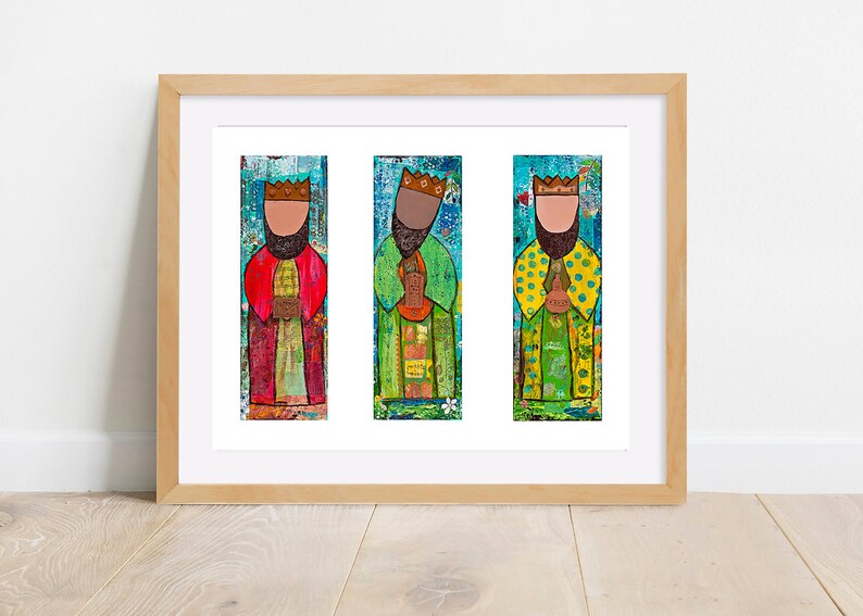 Three Wise Men Prints Set of Three 6 inches x 2 inches each | Etsy