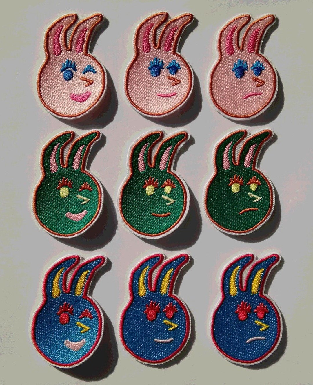 Mother Rabbit Expression Collection Patch Embroidered Rabbit Patch ...
