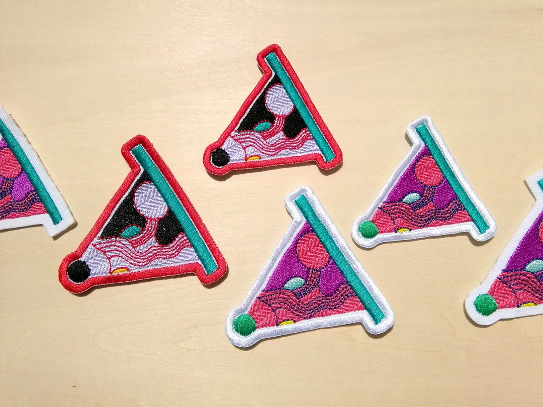 Abstract Triangle Embroidery Iron Patch Homemade Applique Curve ...