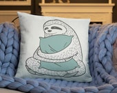 Cute Lazy Sloth Hugging Giant Pillow Square Pillow, Sloth Plush Throw ...