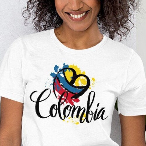 Beautiful Love Colombia National Flag Art Colors Heart - Etsy