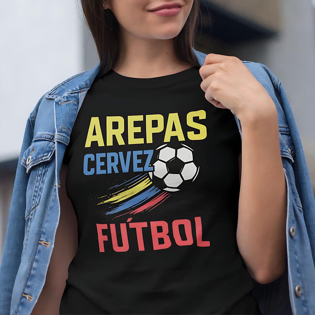 Arepas Cerveza Fútbol T-shirt, Colombia Supporter Tee, Latin Pride ...