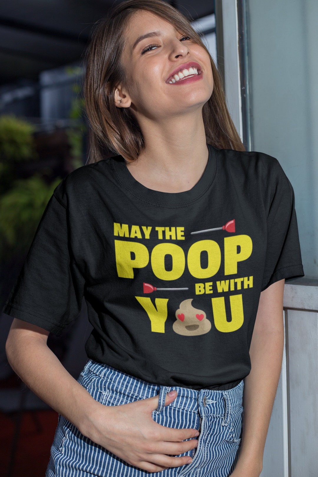 May the Poop Be With You T-shirt, Funny Poop Emoji Tee, Cute Galaxy ...