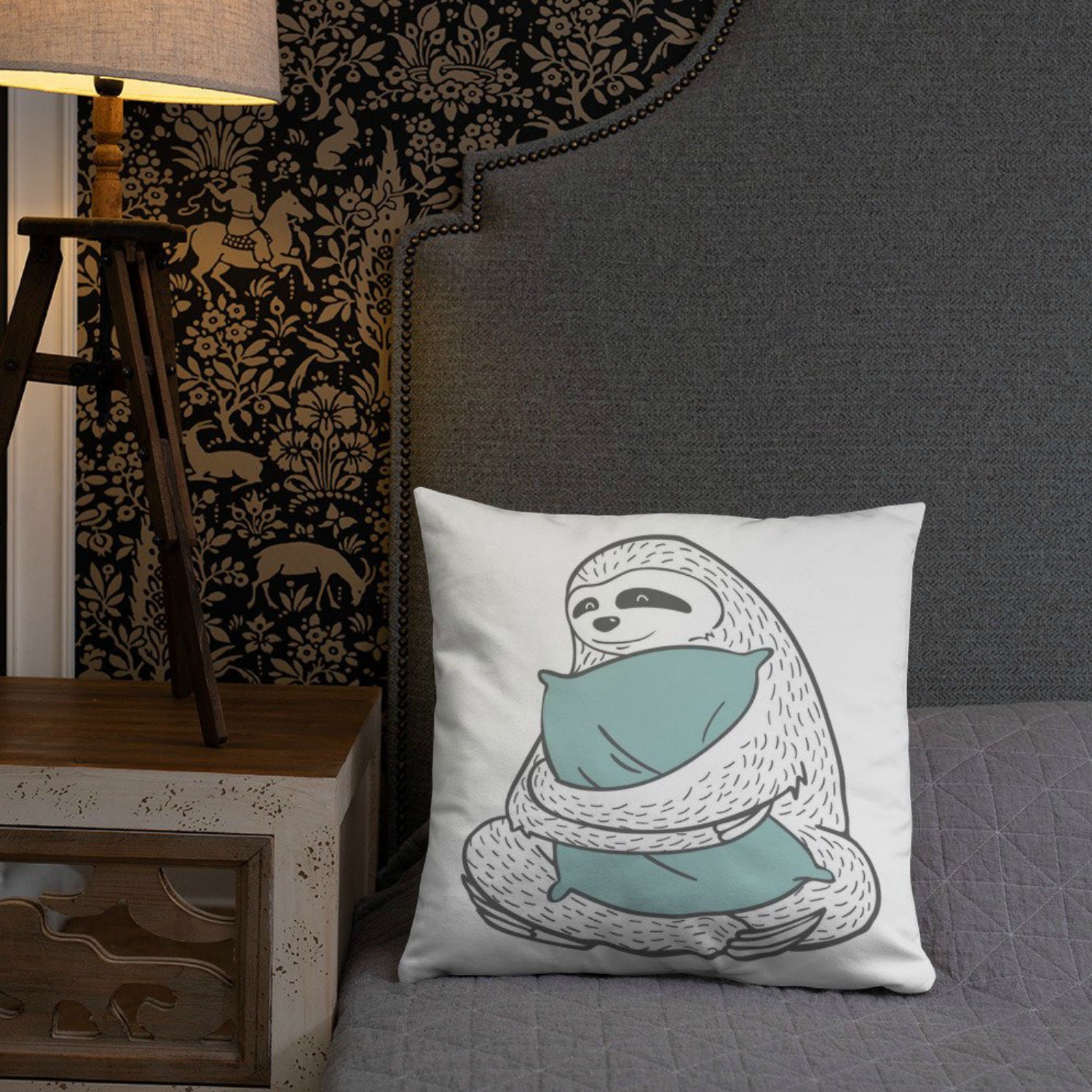 Cute Lazy Sloth Hugging Giant Pillow Square Pillow, Sloth Plush Throw ...