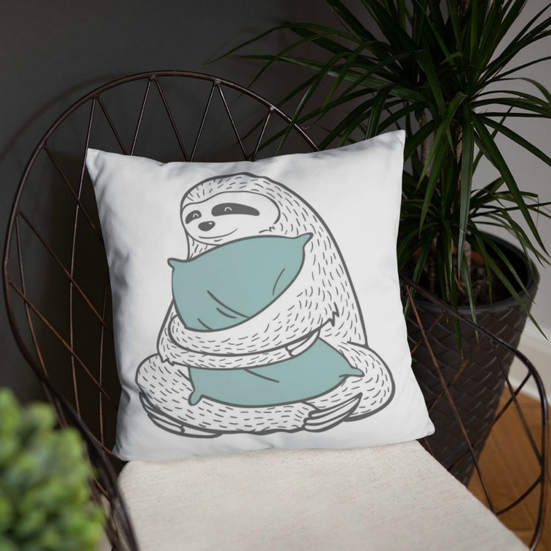 Cute Lazy Sloth Hugging Giant Pillow Square Pillow, Sloth Plush Throw ...