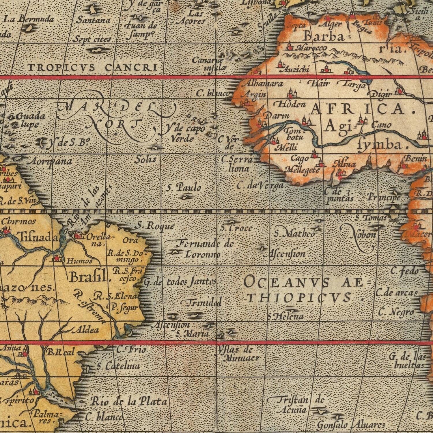 Old Map of the World 1603 Typus Orbis Terrarum Rare - Etsy