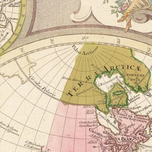 Antique Map of the World, 1775, Old Map, Very Rare, Fine Reproduction ...