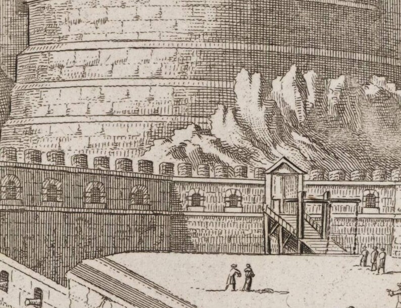 Ancient Lithography of Edinburgh Castle, 1680, Rare, Fine Reproduction ...