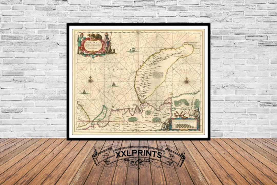 Novaya Zemlya Map Print: 1650 Sea Chart, Fine Art Reproduction - Etsy
