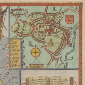 Huntingdon Map Print: 1662 Antique United Kingdom County Reproduction ...