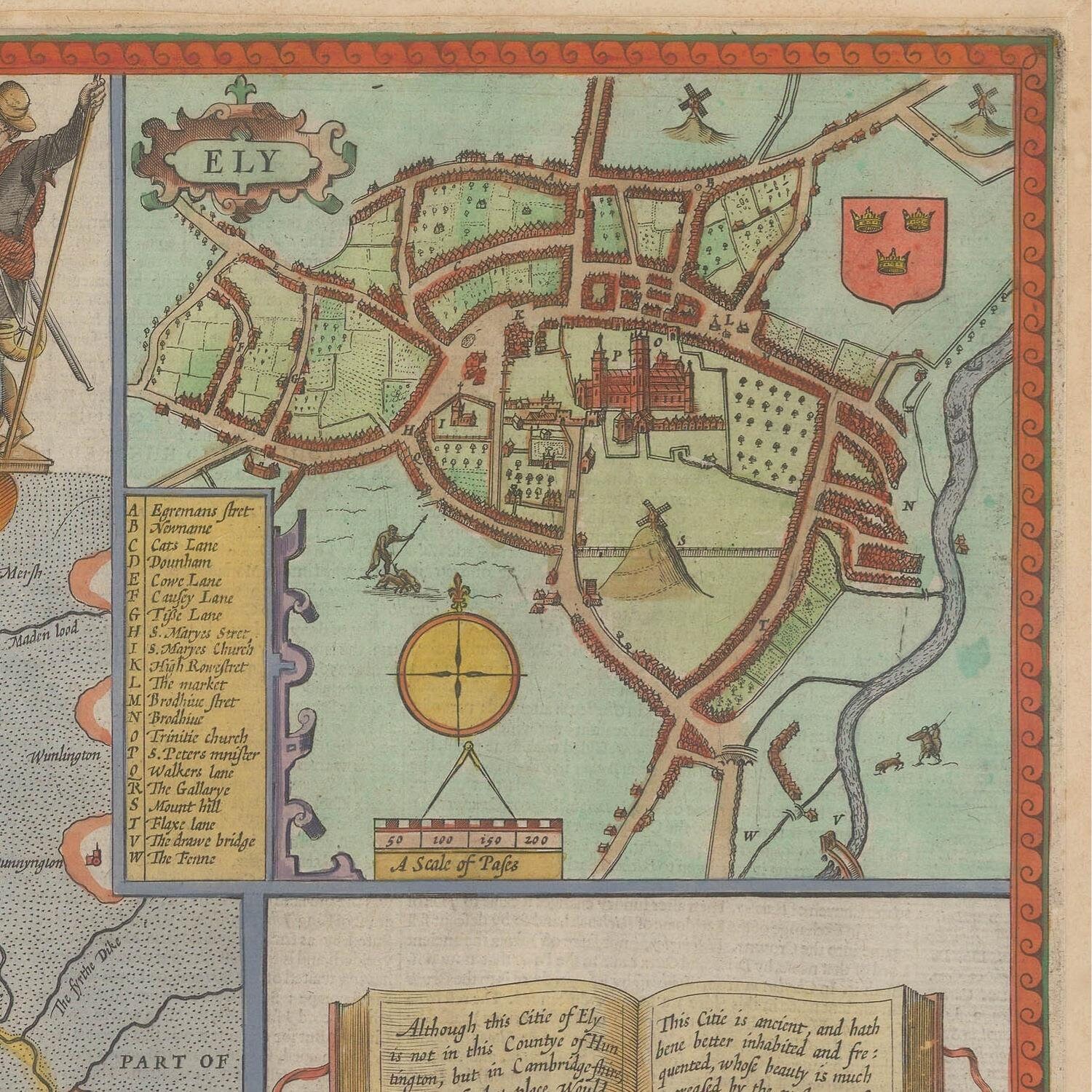 Huntingdon Map Print: 1662 Antique United Kingdom County Reproduction ...