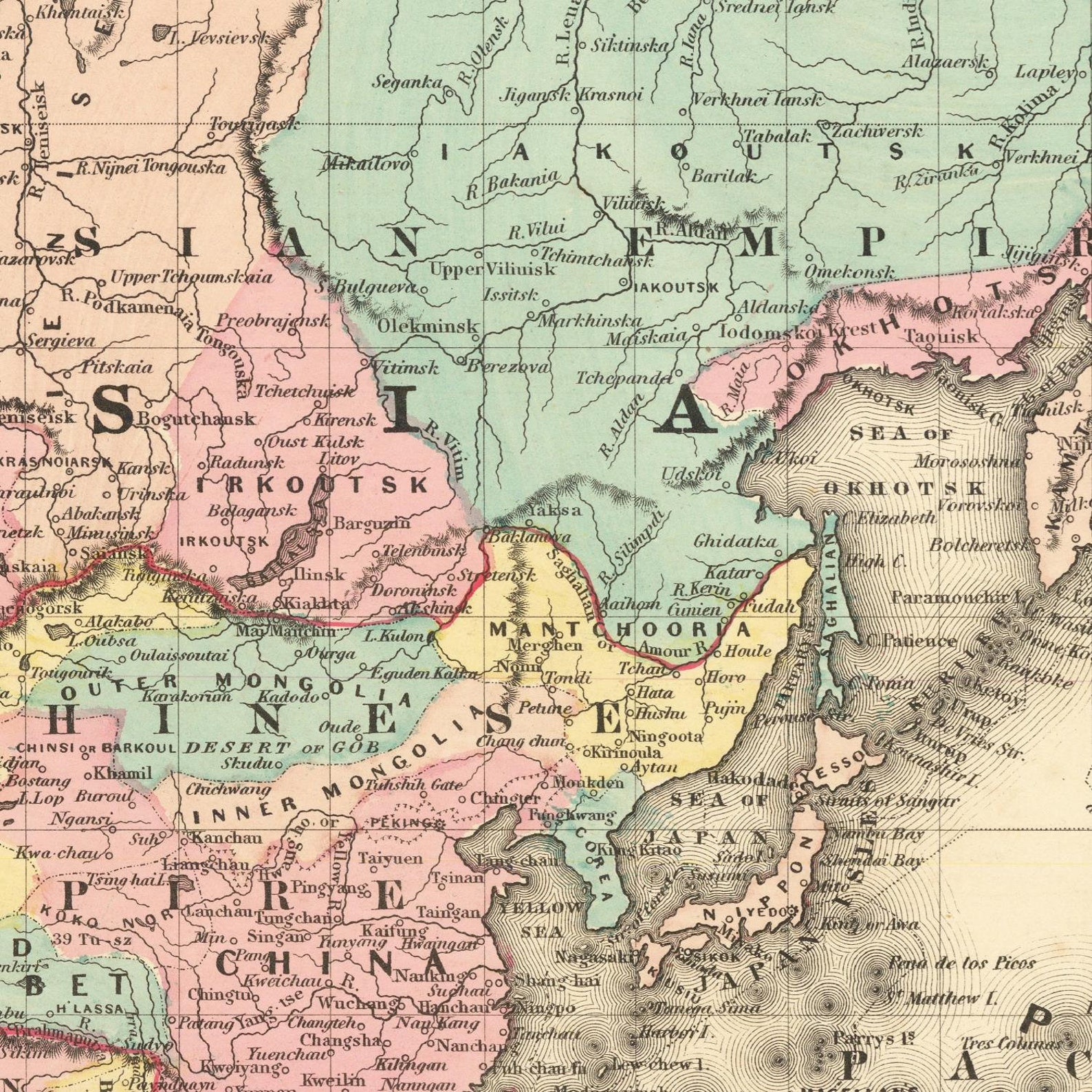 Antique Map of the World 1855 Huge Map Fine Reproduction - Etsy