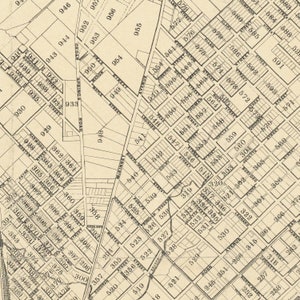 Antique Dallas Texas Map Print, 1890 City Plan - Etsy