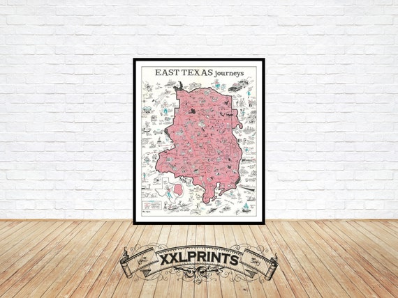 Large Map Of East Texas