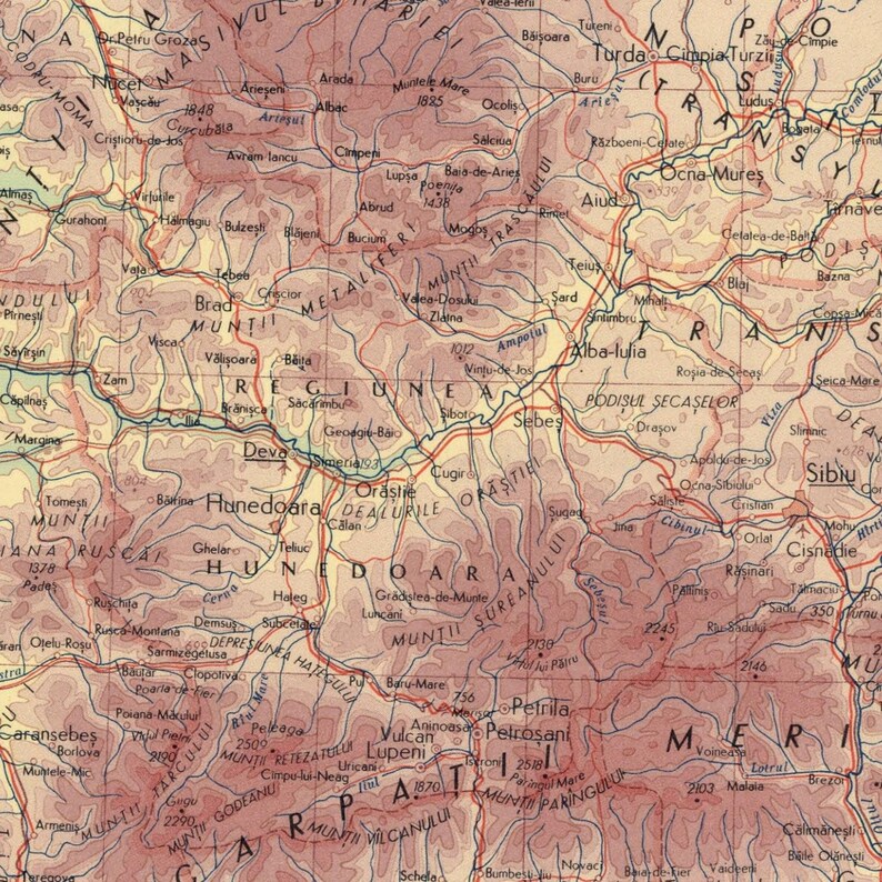 19th Century Romania Map: Fine Art Giclée Print - Etsy Singapore