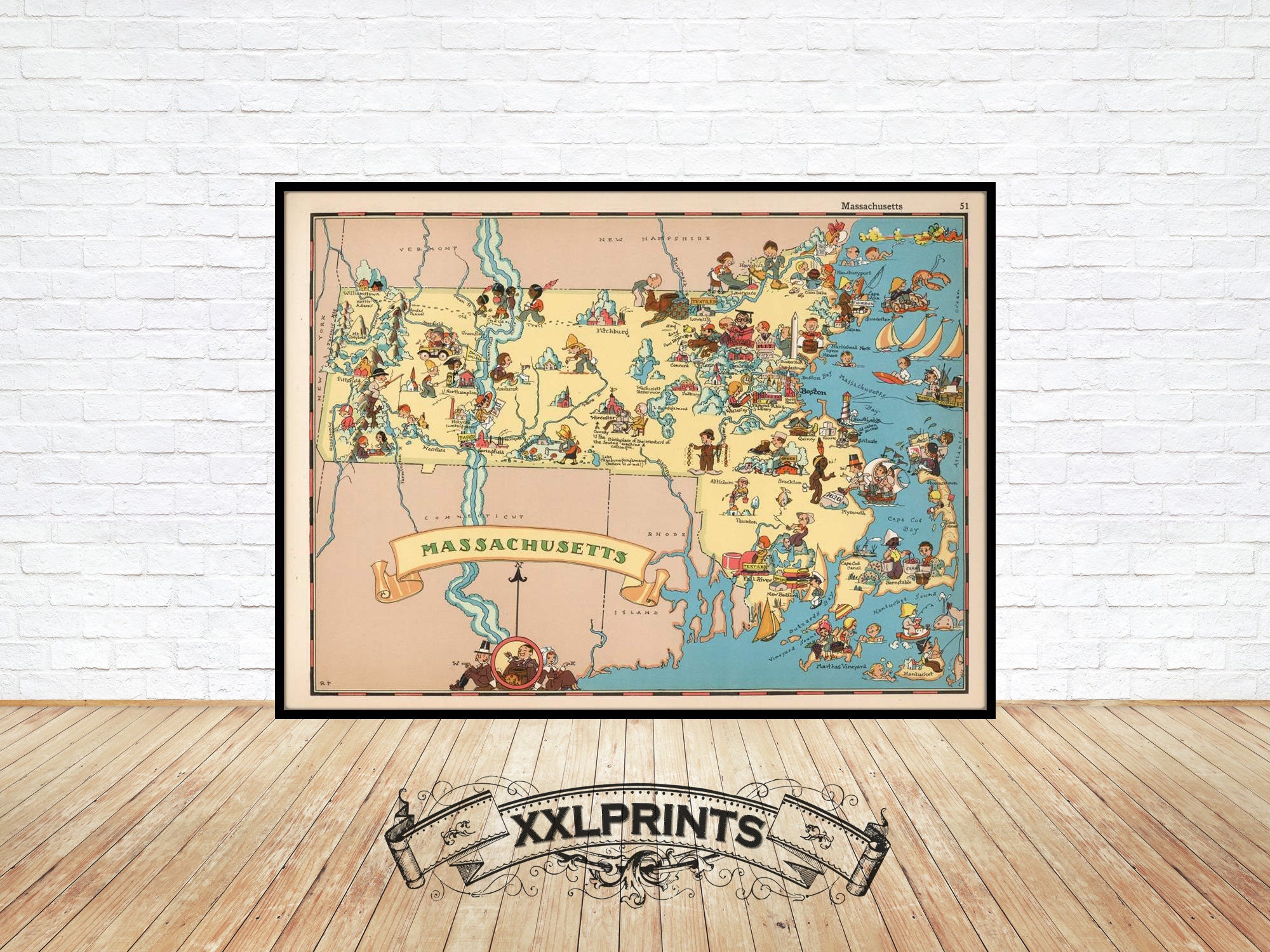 1935 Cartoon Map of Arkansas Pictorial Map Fine - Etsy