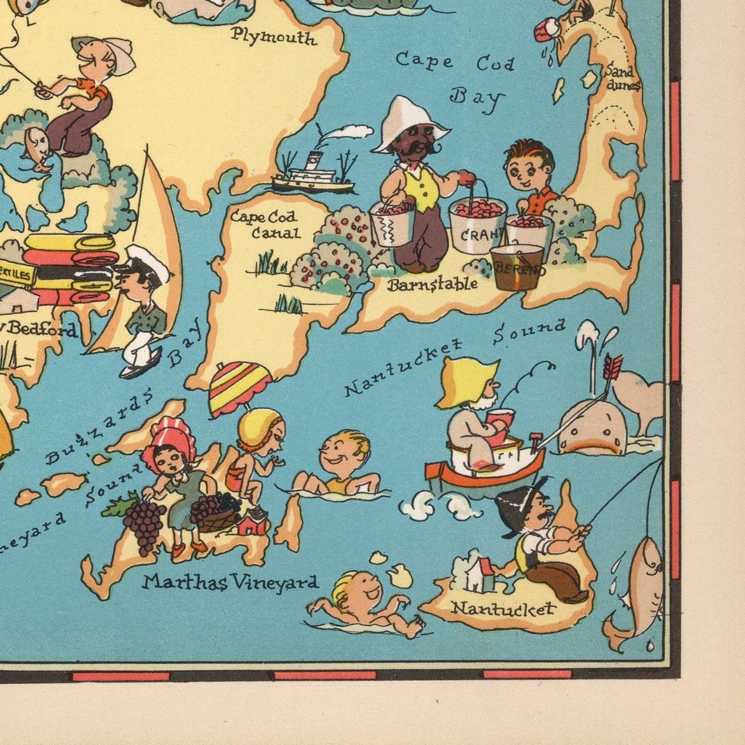 1935 Cartoon Map of Arkansas Pictorial Map Fine - Etsy