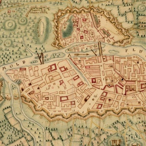 Antique Prague Map Print, 1744 City Plan, Fine Art Reproduction - Etsy