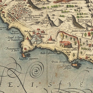 Ischia Map Print: 1590 Ancient Island Map, Fine Art Reproduction - Etsy