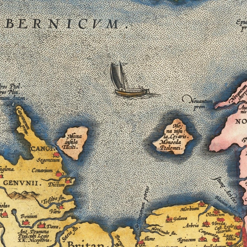 Old Map of British Isles 1624 Very Rare Map Ancient Fine | Etsy