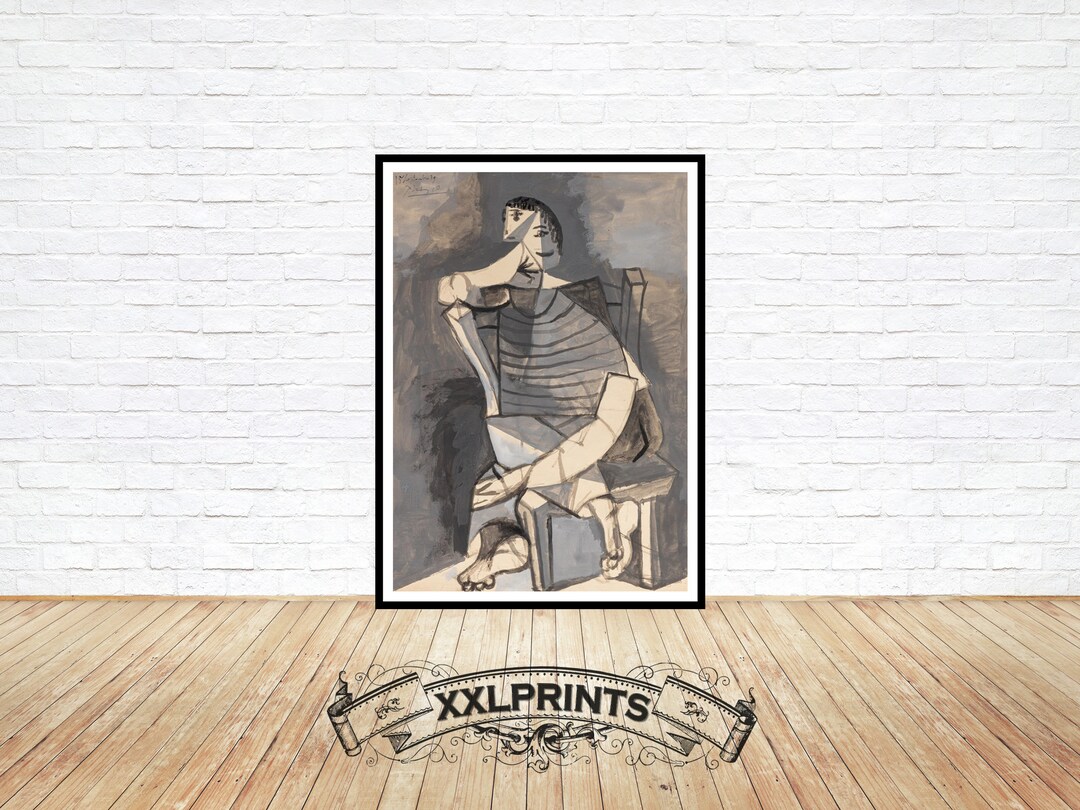 Picasso Print: Man in Striped Sweater, 1939 Giclée Reproduction - Etsy