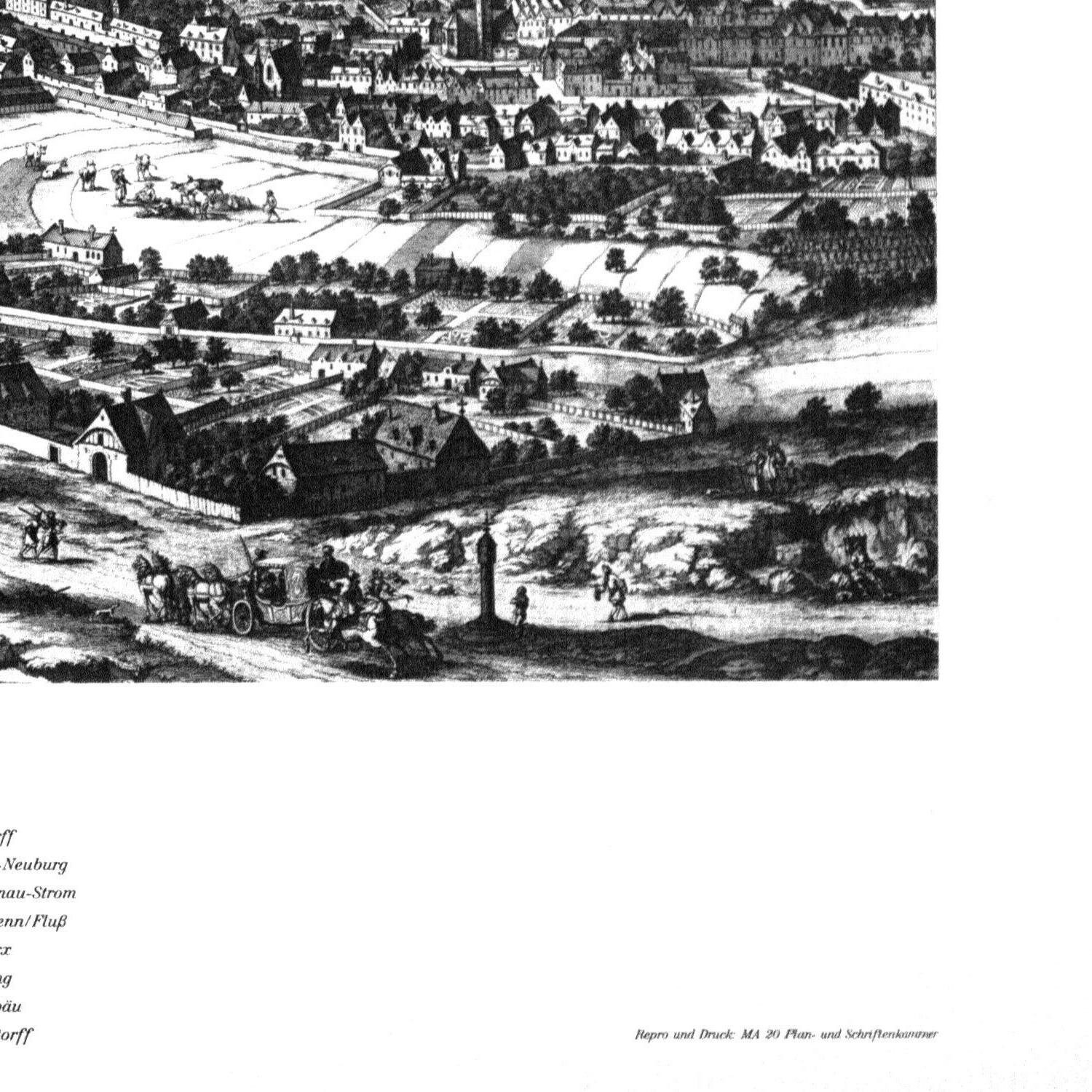 Ancient Map of Vienna 1683 Bird's Eye View Rare Map - Etsy